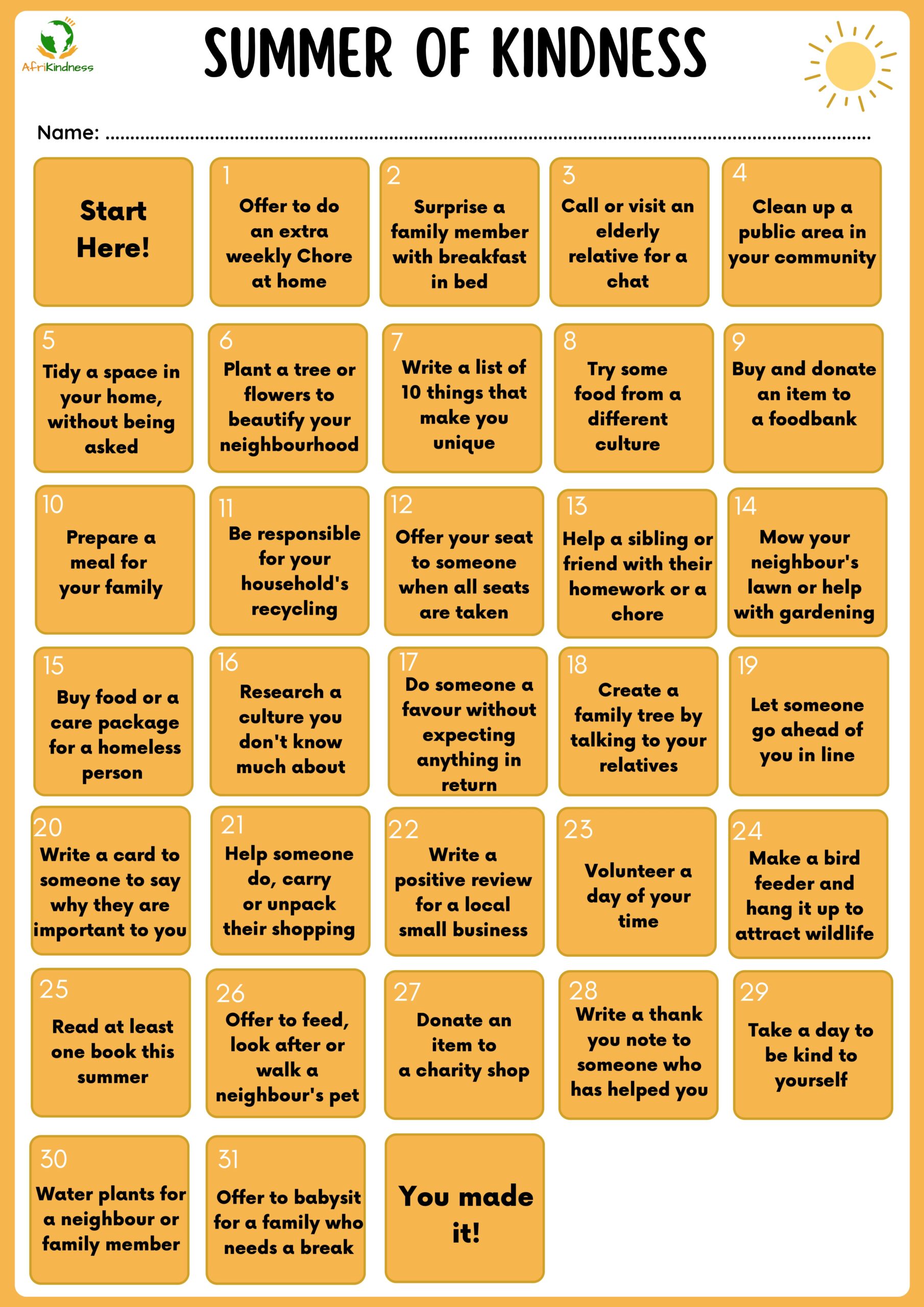 Summer of Kindness - Afrikindness